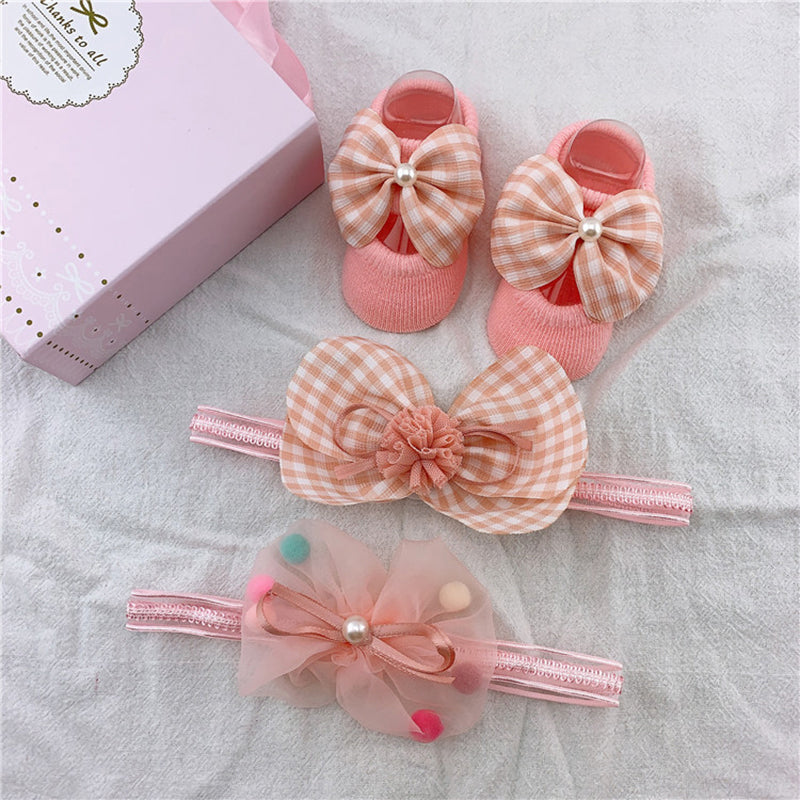 Lovely Headbands and Socks 3-Piece Set for 17-24 inches Reborn Dolls ...