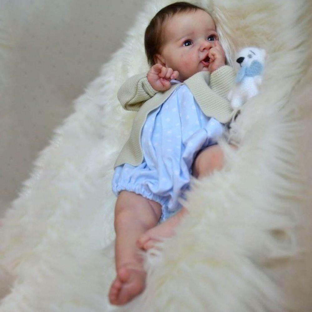 21'' Reborn Baby Boy Gray , Realistic Lifelike Handmade Doll Gift – Vinaen